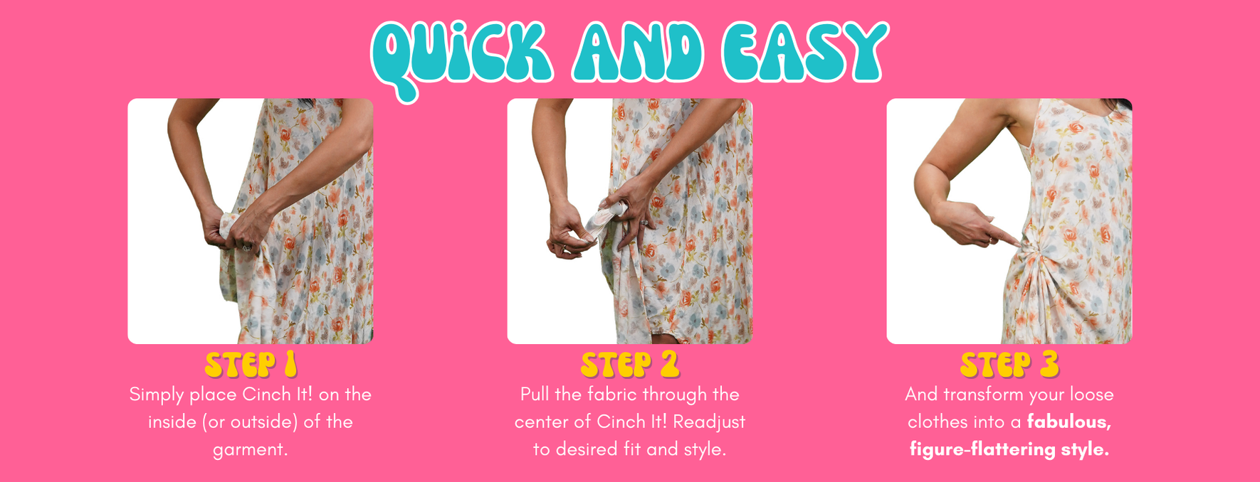 Cinch It! by StylifyX Womens Clothing Clips for Better Fit & Style ...
