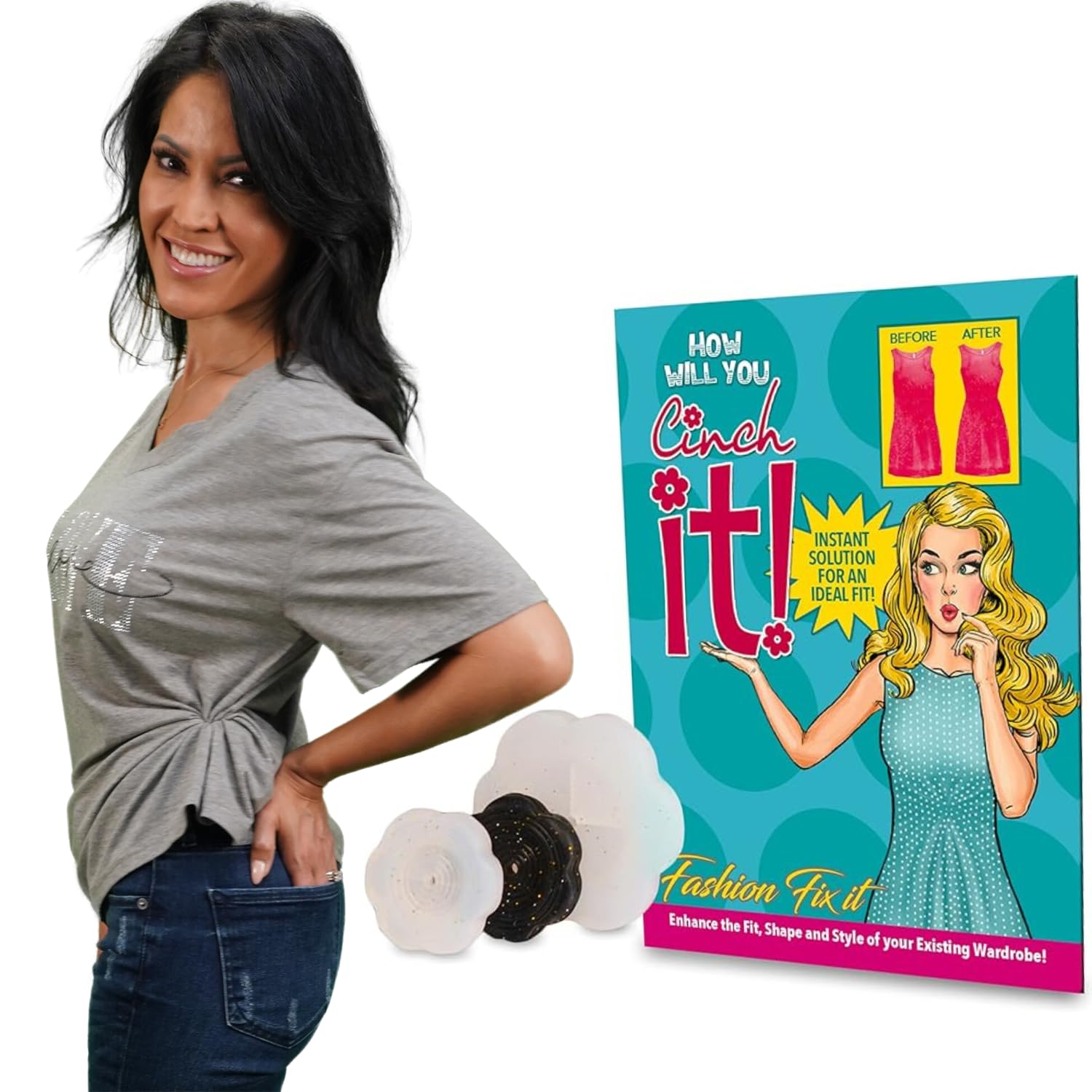 Cinch it! 3 Pack Clothing Clips for Dresses, T-Shirts, Scarves & More ...